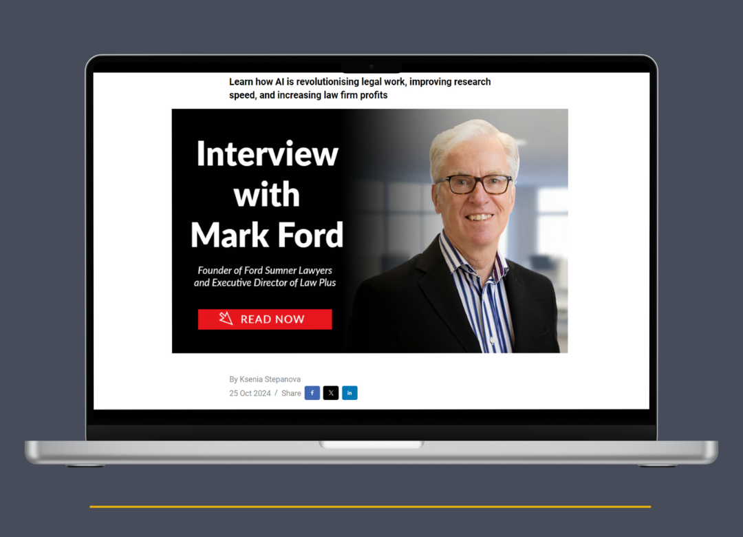 News Update: Mark Ford Shares Vision on AI's Role in the Legal ...